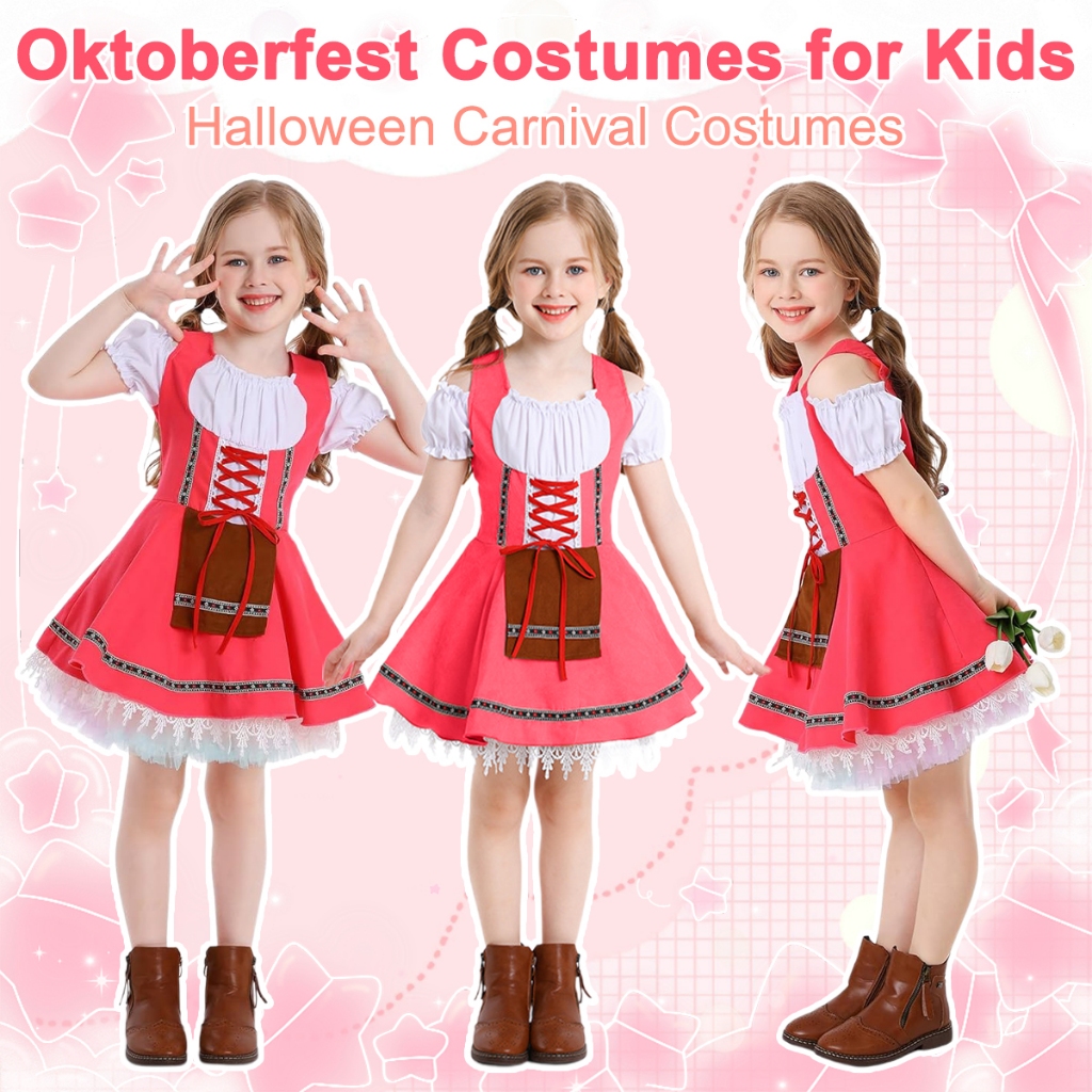 German Beer Festival Costume for Kids Girls Bavarian Oktoberfest ...