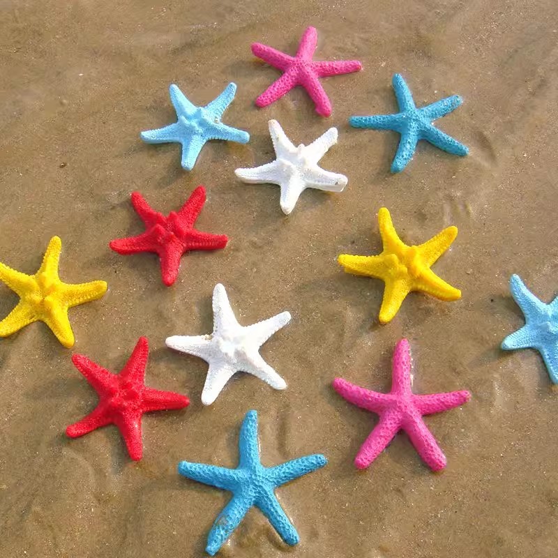 Fish Tank Decor Starfish Mini Aquarium Miniature Multicolor ...