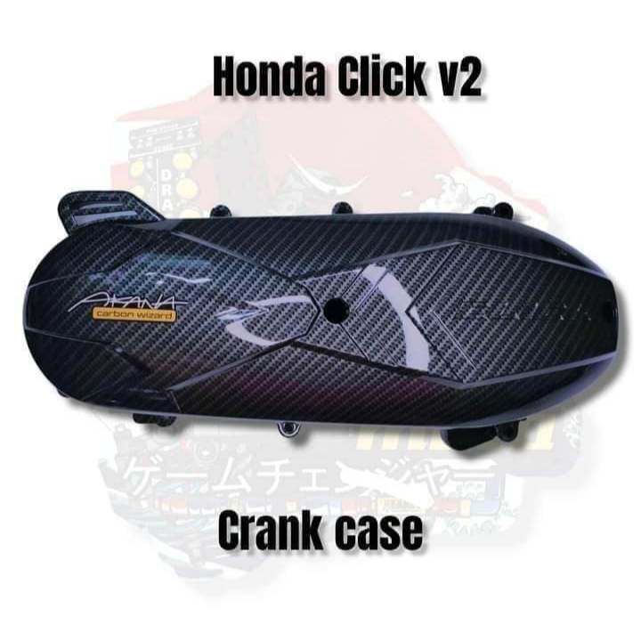 HONDA CLICK V2 AND V3 CRANKCASE COVER TWILL CARBON | Shopee Philippines