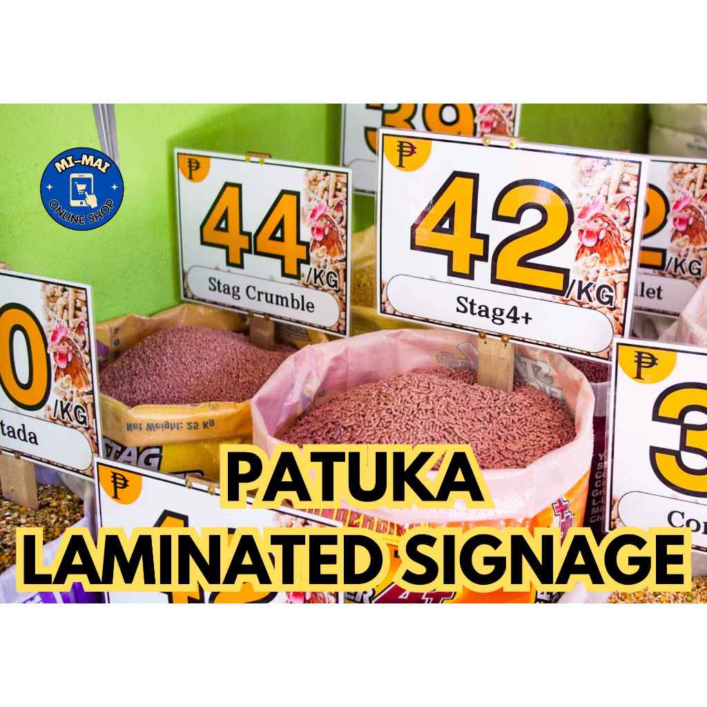PATUKA LAMINATED SIGNAGE A4 SIZE | Shopee Philippines