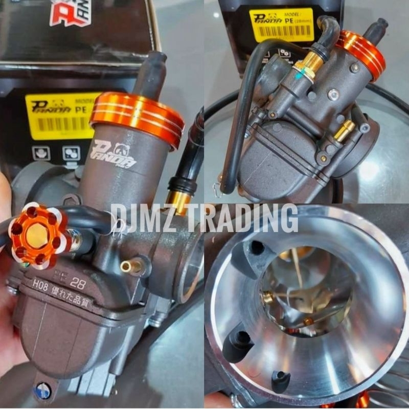 28MM | PANDA ROUND CARB polished | Main jet - 112 | Slow jet - 35 ...