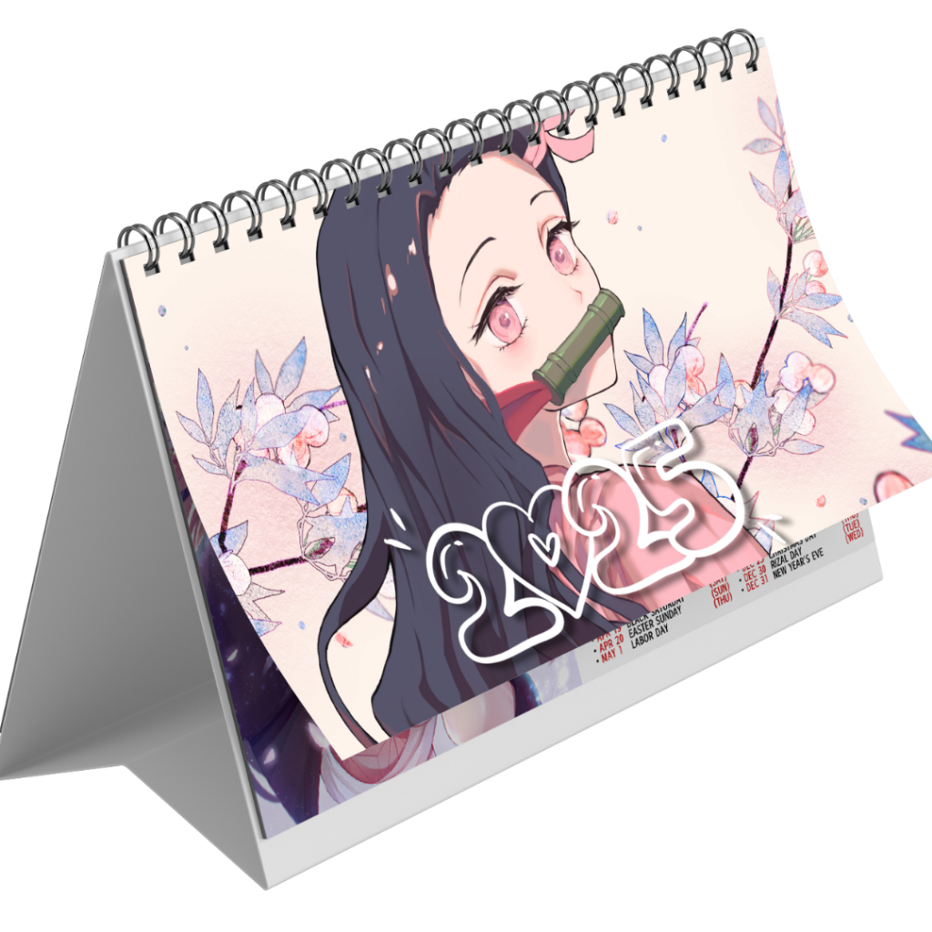LAZKTEES Anime Calendar 2025 Demon Slayer Nezuko Calendar | Shopee ...