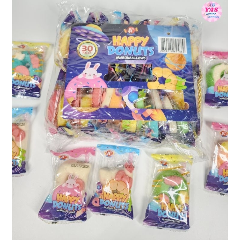 30pcs HAPPY DONUT MALLOWS/ loot bag fillers / paninda / giveaways ...