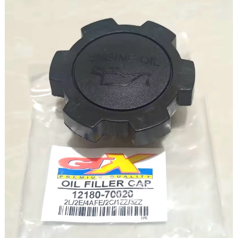 GTX OIL FILLER CAP 12180-70020 TOYOTA COROLLA 2E, 2L, 4AFE, 2C (JAPAN ...