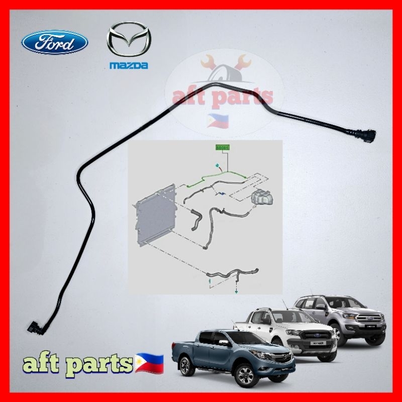 Ford Ranger Radiator Coolant Supply Overflow Hose Everest Pipe BT50 ...