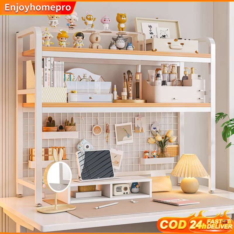 ⚡COD⚡ Desktop Rack Tabletop Organiser Bookshelf Multi-layer Finishing ...