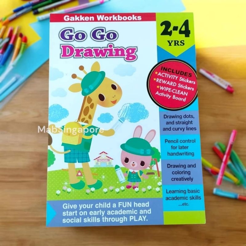Go Go Drawing by Gakken workbooks (2-4yrs) | Shopee Philippines