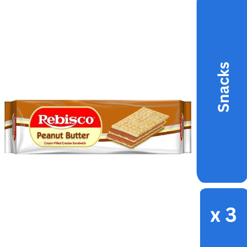 Rebisco Sandwich Peanut Butter 33g x 10pcs , Bundle of 3 | Shopee ...
