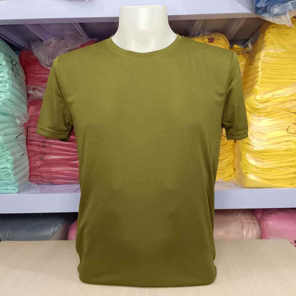Plain Active Dry Olive Green T-Shirts | Shopee Philippines