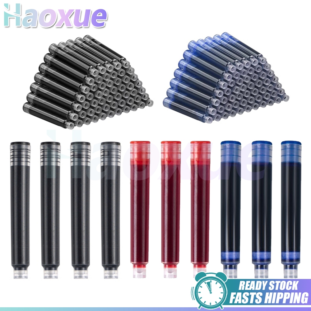 Fountain Pen Refill 10/50PCS Wholesale 3.4mm Disposable Black Blue Red ...