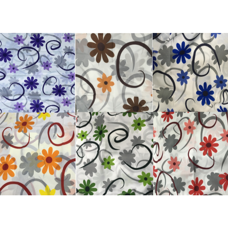 Divinia Design Geena Gina or Pongee Floral Flower Abstract Printed ...