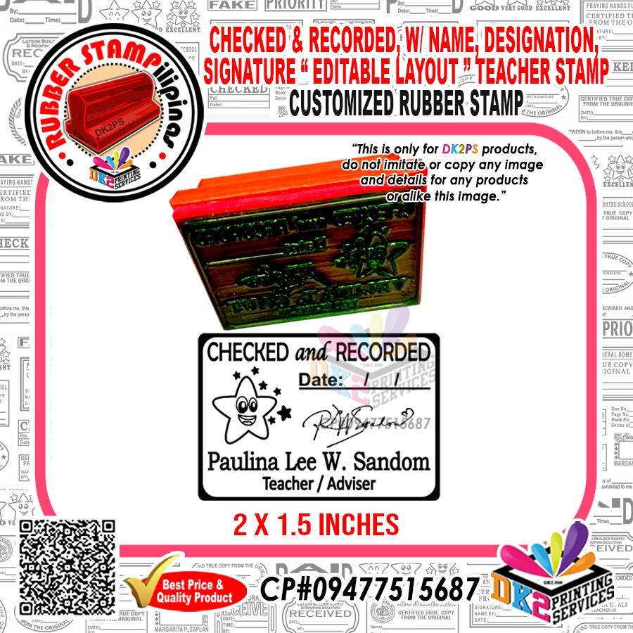 CHECKED & RECORDED, WITH NAME, DESIGNATION, SIGNATURE “ EDITABLE LAYOUT ...