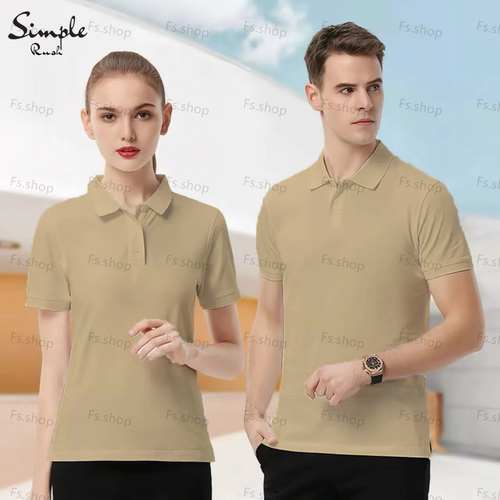 Simple Khaki Dri-Fit Polo Shirt | Korean Style Unisex Quick Dry Polo ...