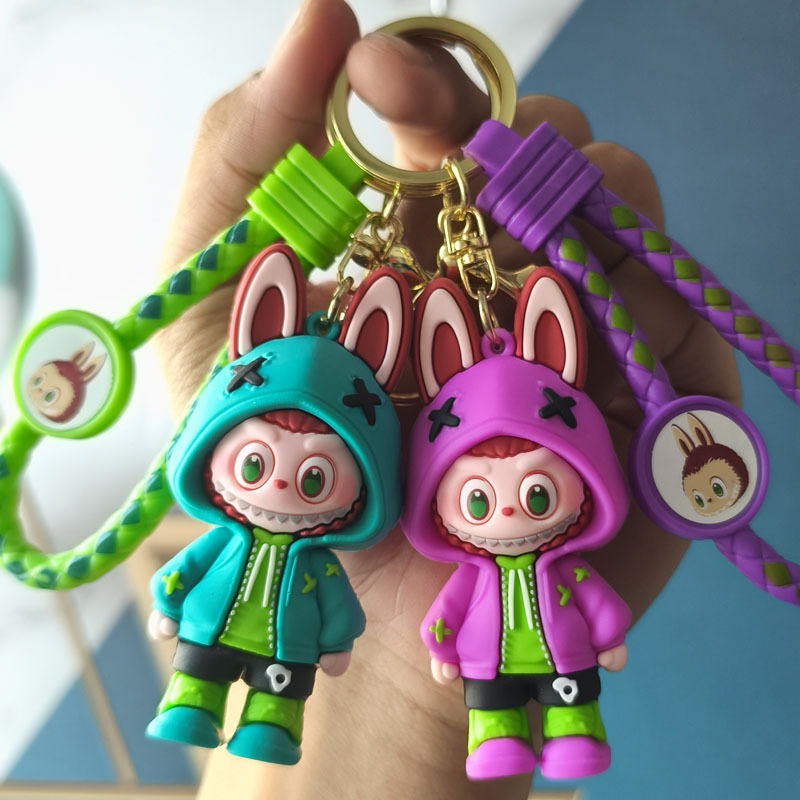 【Local Stock】Labubu Keychain Bag Set Popmart Wholesale Small Rabbit ...