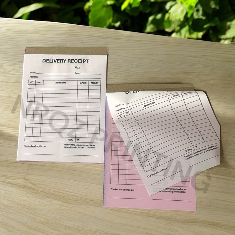 (GENERIC) SMALL DELIVERY RECEIPT 4x5 CARBONIZED (duplicate) | Shopee ...
