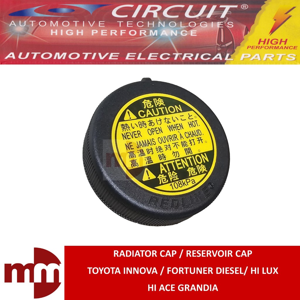 REDLINE RADIATOR CAP for Toyota Innova / Fortuner / Hi Ace Grandia ...