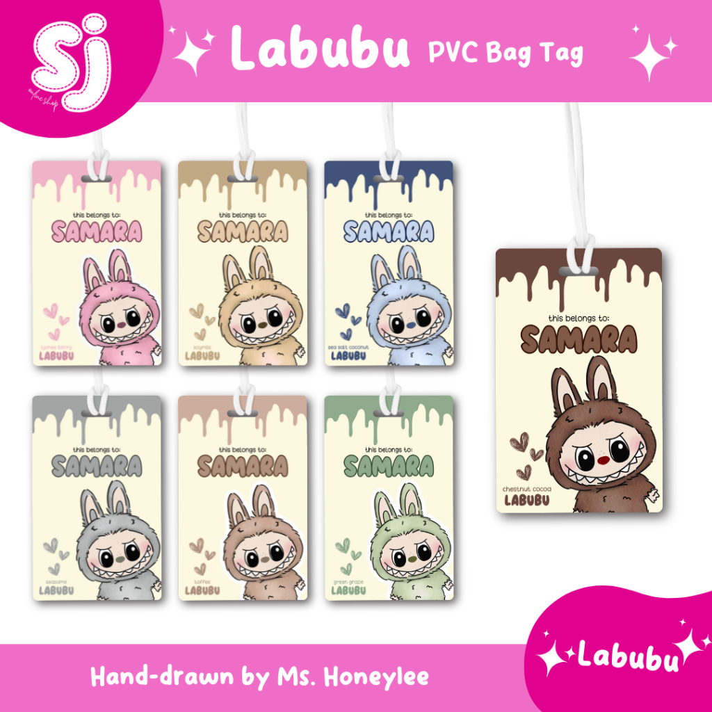Labubu PVC Bag Tag Personalized Name| Labubu with Name | Tag | Luggage ...