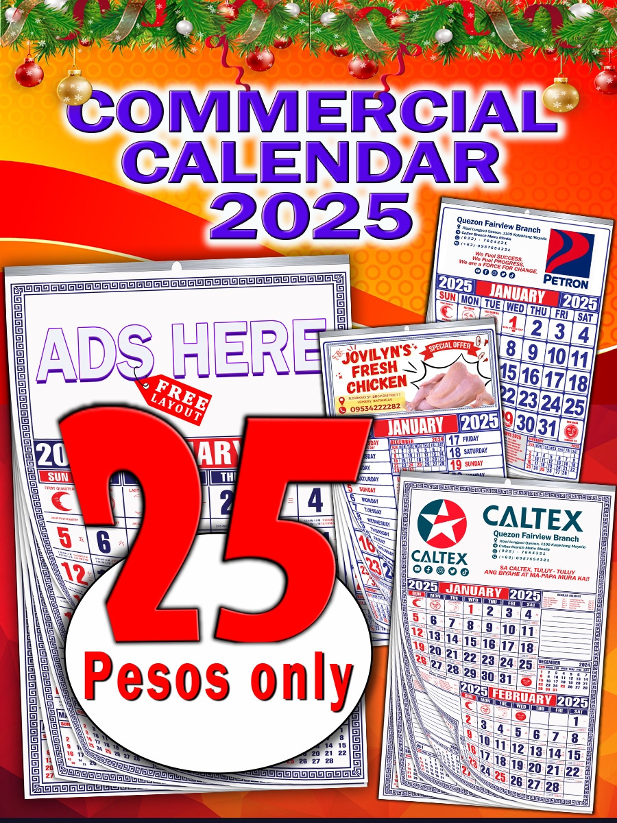 100pcs BULK ORDER 2025 COMMERCIAL CALENDAR with METAL SLIDES ...