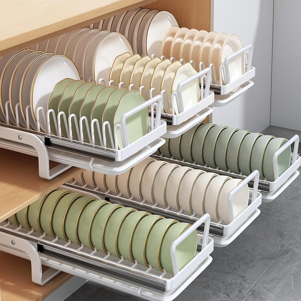 Kitchen bowl rack multifunctional storage rack pull bowl rack with ...