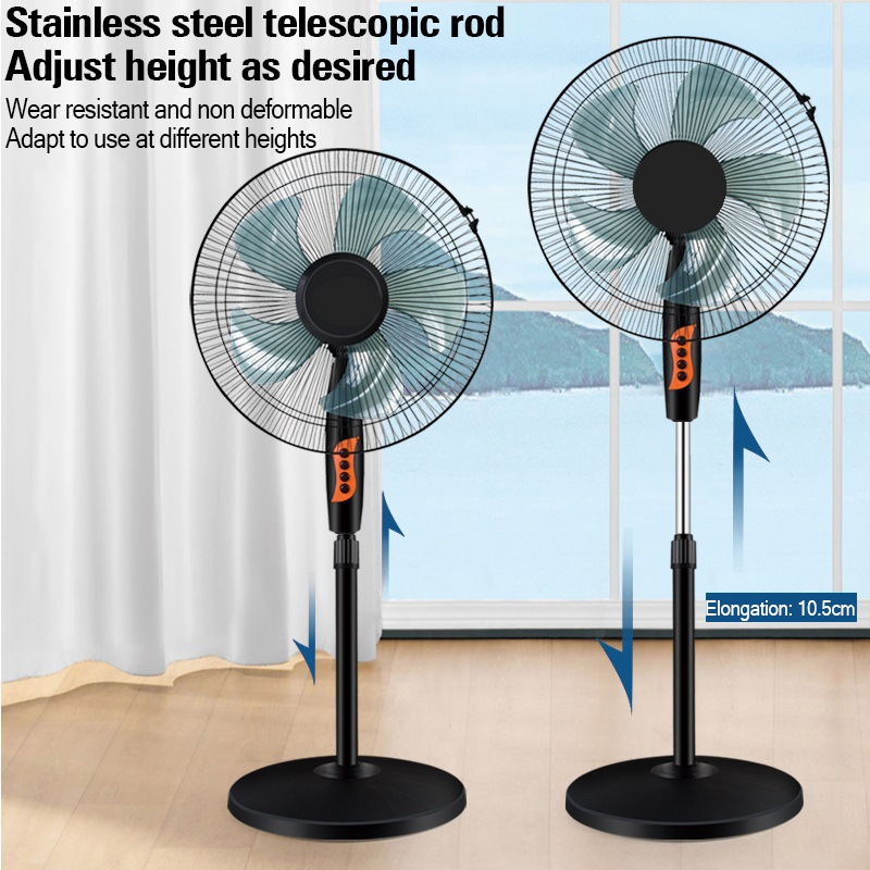 DOKIO 16inch Electric Stand Fan Floor FanVertical Fan 5 Blade Shaking ...