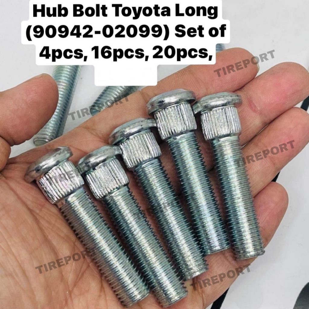 HUB BOLT TOYOTA LONG(90942-02099)STUD BOLT 4PCS, 16PCS, 20PCS | Shopee ...