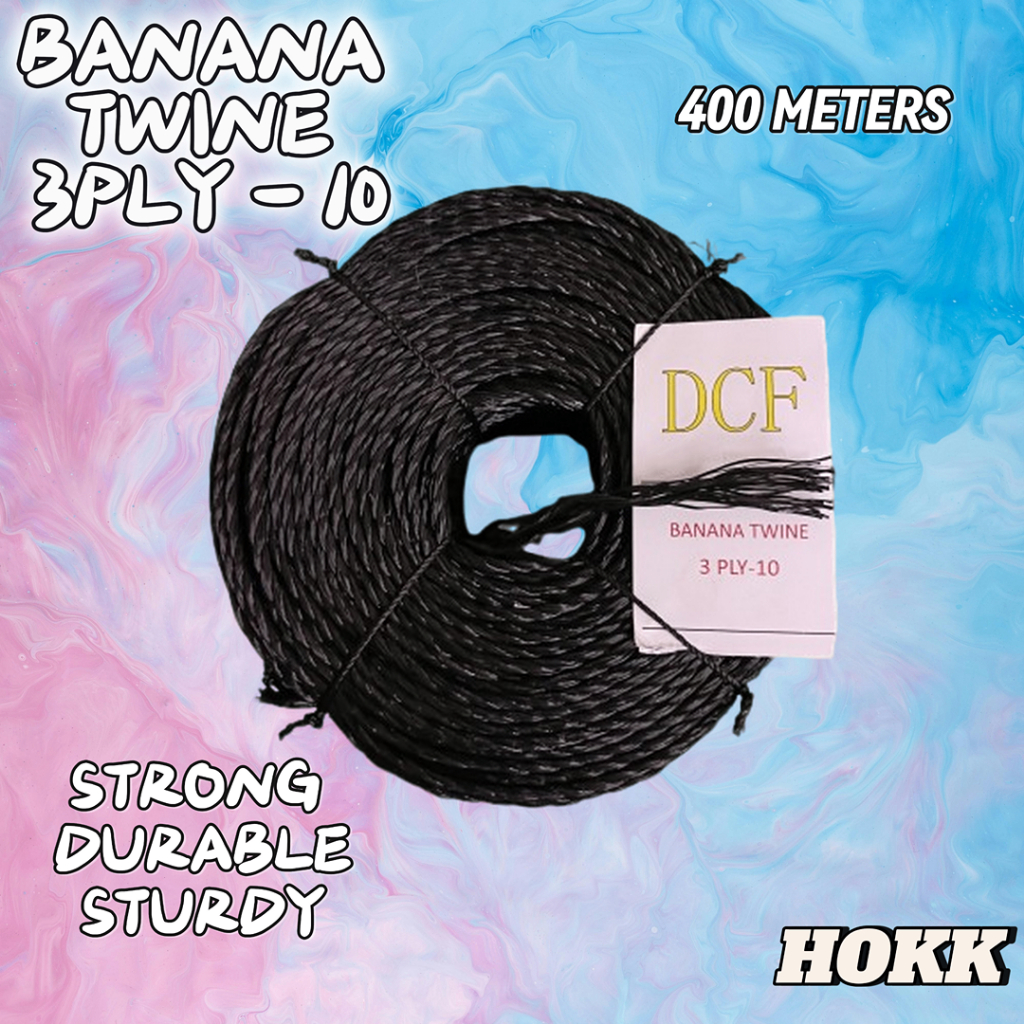 BLACK 3 PLY /3 PLY-10 BANANA TWINE ROPE (400 Meters) | Shopee Philippines