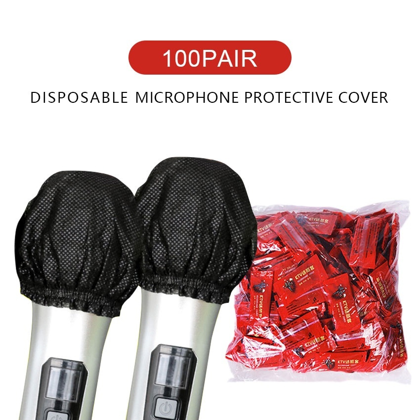 100 Pcs Disposable , Windscreen Mic Covers, Handheld Cap for Karaoke ...
