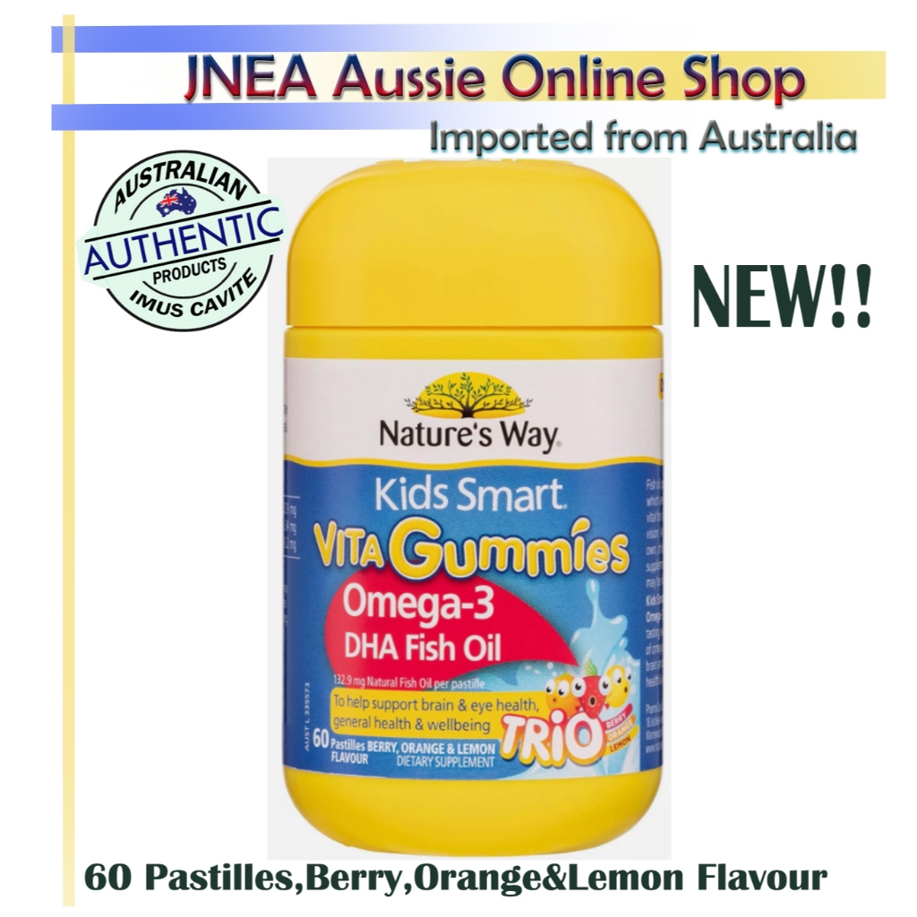 Nature's Way KIDS SMART VITA GUMMIES OMEGA-3 DHA Fish Oil (60 Pastilles ...