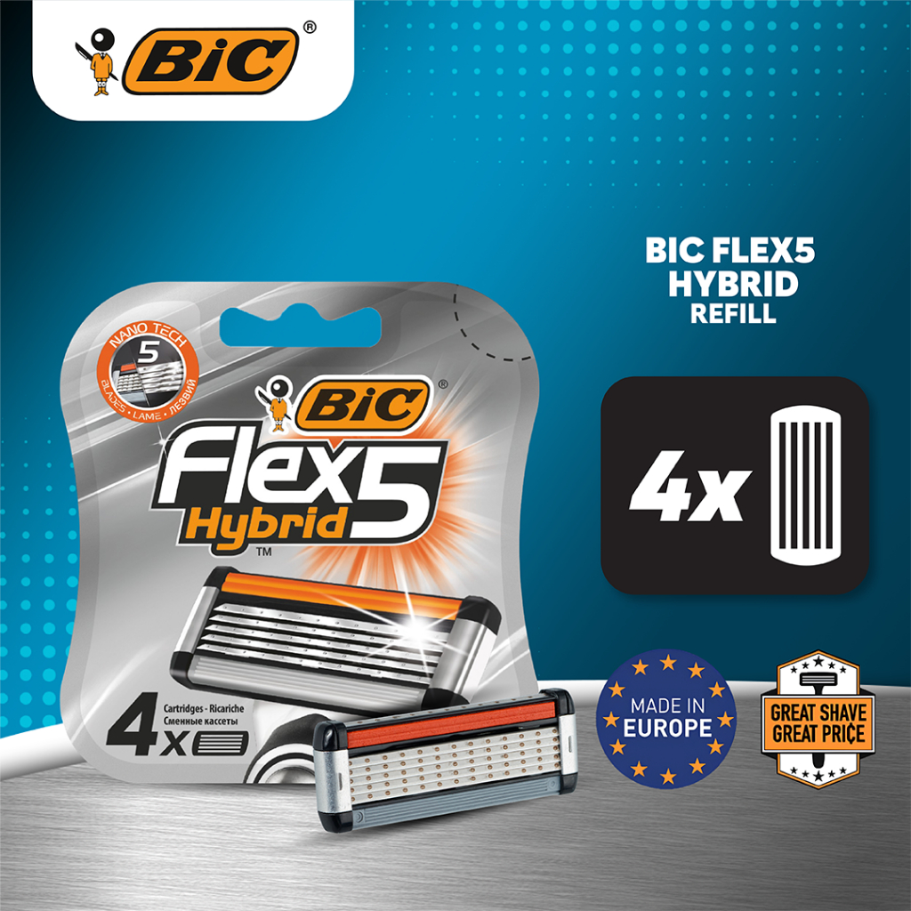 BIC Flex5 Hybrid 4 Razor Blade Refills | Shopee Philippines