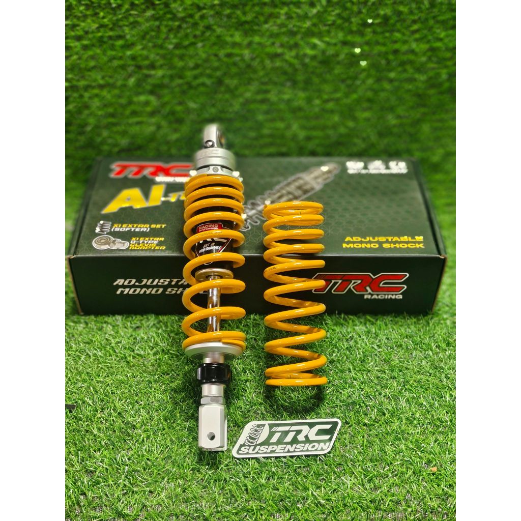 TRC RACING AI-TECH SERIES SUSPENSION 1117-330MM WHITE/YELLOW for MIO/BEAT/CLICK/GRAVIS/GEAR ...