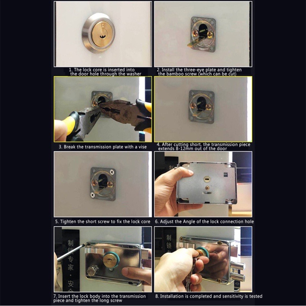 Door Knob Heavy Duty Anti -Theft Latch Safety Door Lock With 3 Key ...