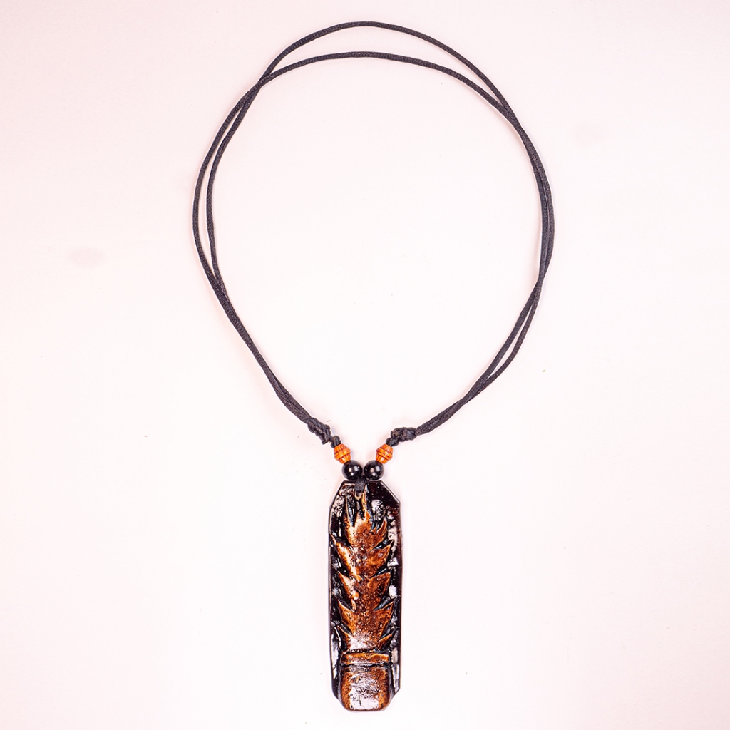 Itak Ni Atardar Ethnic Curve Necklace with Wooden Lightning Bolt and ...