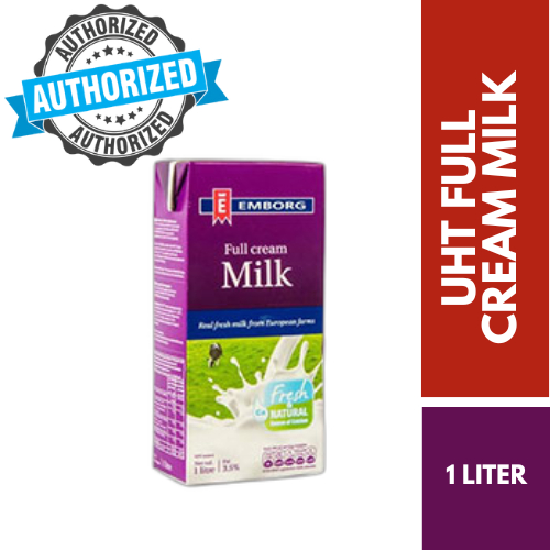 EMBORG UHT Full Cream Milk 1L X6 X9 X12 Fresh, Nutritious & Perfect for ...