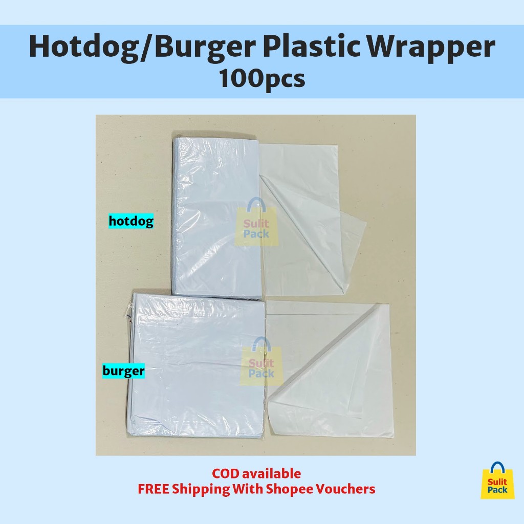 100pcs Hotdog / Burger Plastic Wrapper | Shopee Philippines