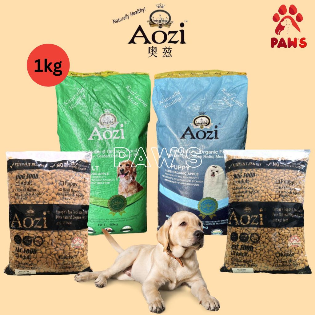 1kg (REPACKED) Aozi Natural Lamb and Apple Organic Adult Dog PUPPY All ...
