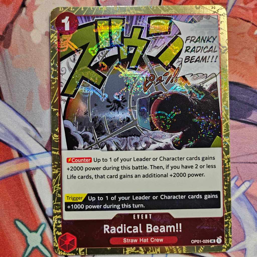 One Piece TCG [ENGLISH] OP01-029 UC Radical Beam [PIRATE FLAG FOIL] | Shopee Philippines