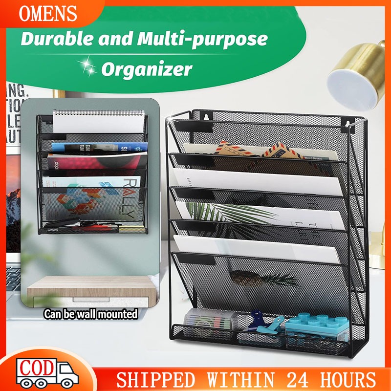 Hanging Metal File Rack Storage Rack Magazine Office Wall Rack Wall ...