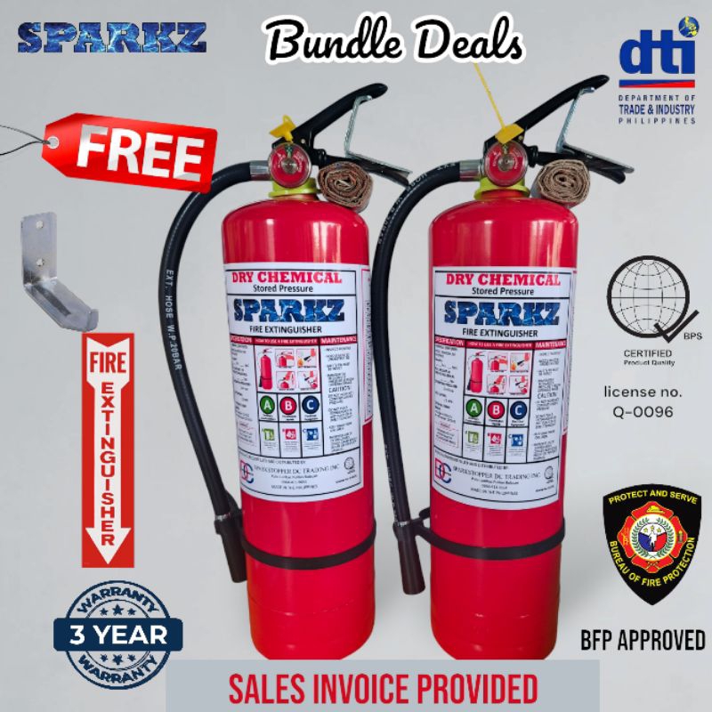 Fire Extinguisher (10 lbs) Dry Chemical bundle of 2 | Shopee Philippines