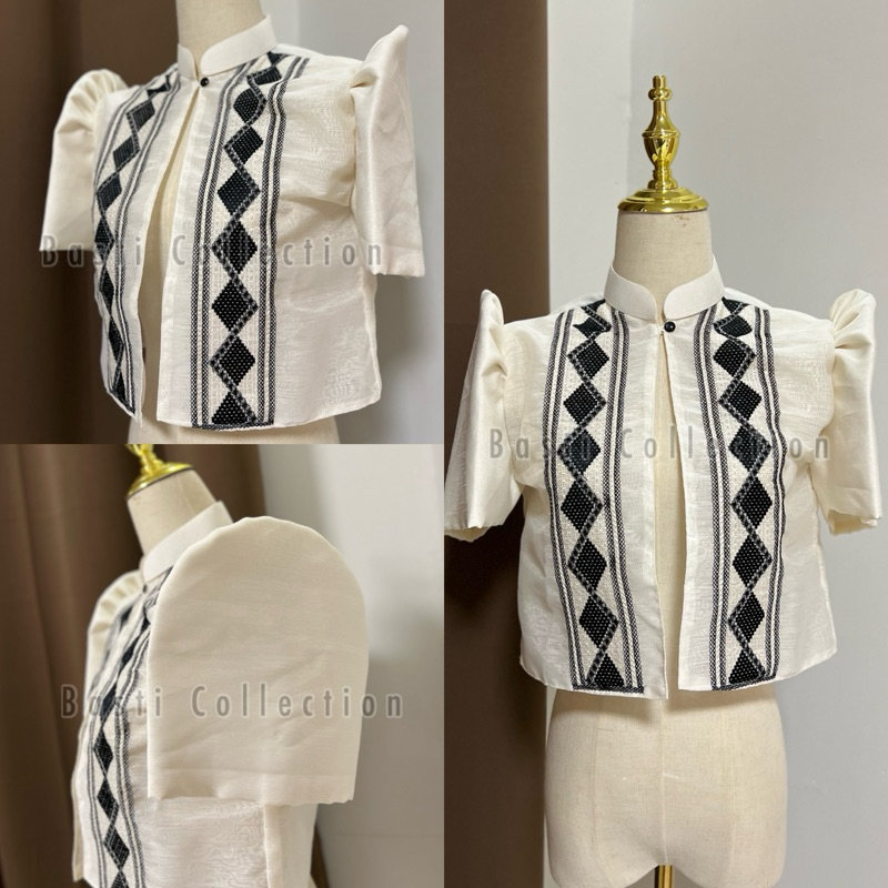 MODERN FILIPIÑIANA BOLERO-JUSILYN (EMBROIDERY DESIGN) | Shopee Philippines