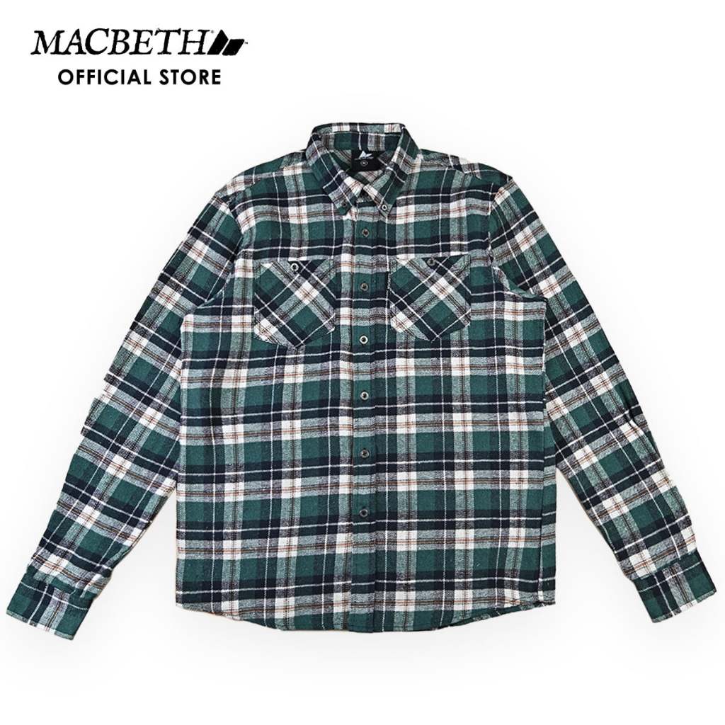 Macbeth Men's Markdown Polo Long Sleeves " OLIVE " | Shopee Philippines