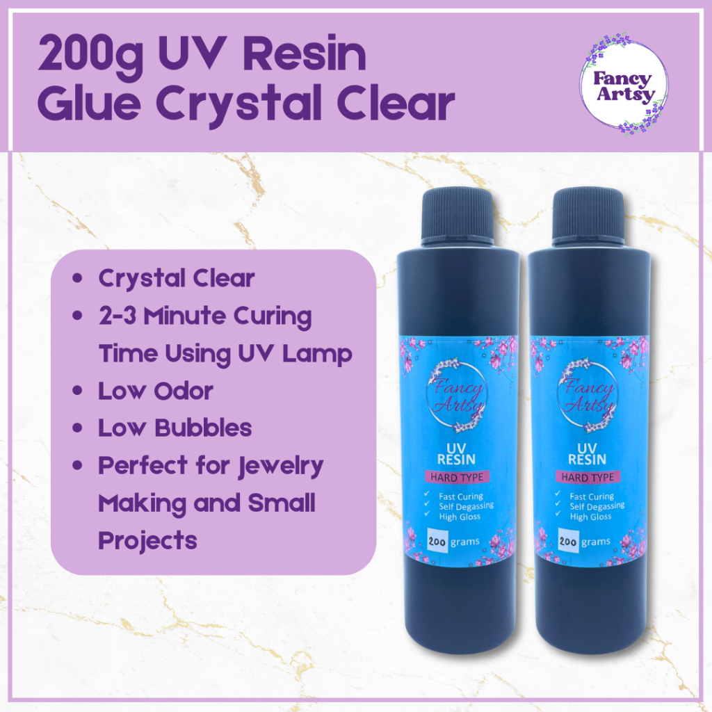 200g New Formula UV Resin Glue Crystal Clear Hard Type Ultraviolet Fast Curing Resin | Shopee ...