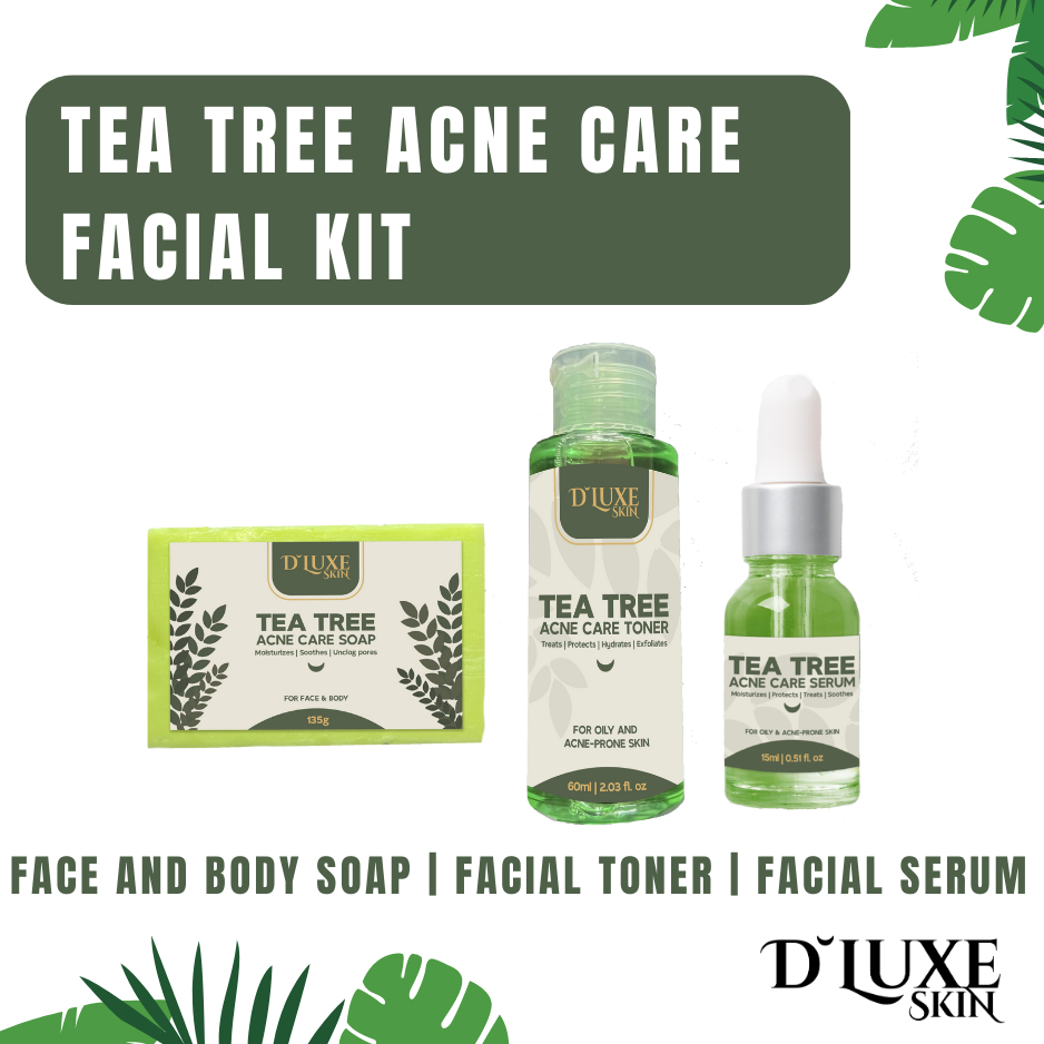 [Freebie Only] DLUXE SKIN Tea Tree Acne Care Kit (Soap, Toner, Serum ...