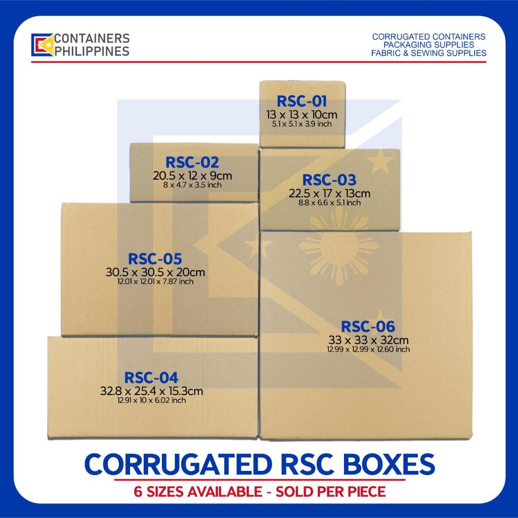 CONTAINERS.PH (Per Piece) Corrugated RSC (Regular Slotted Carton) Karton Box Packaging Box - 6 ...