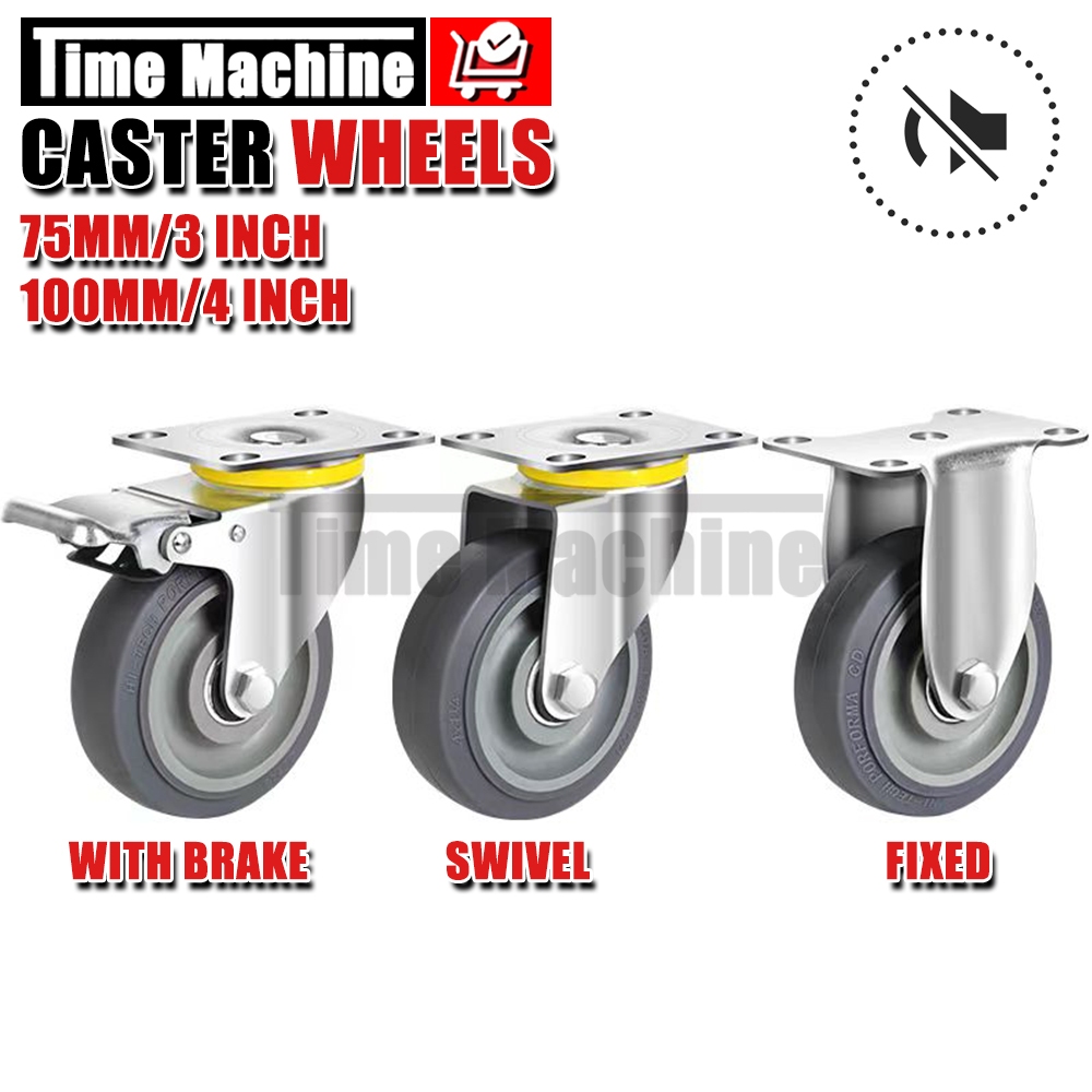 Universal Caster Wheel (3" 100kg | 4" 130kg) Double Ball Bearing Swivel ...