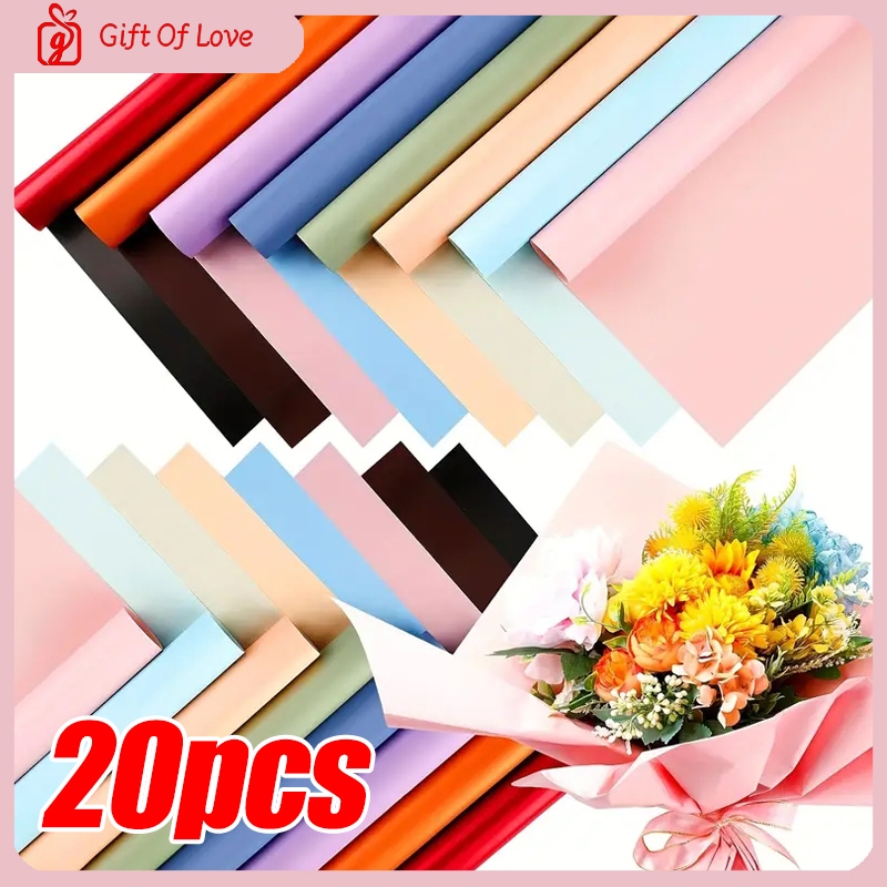 【20pcs】58*58cm Bouquet Wrapper Packaging Paper Waterproof Flower Bag ...