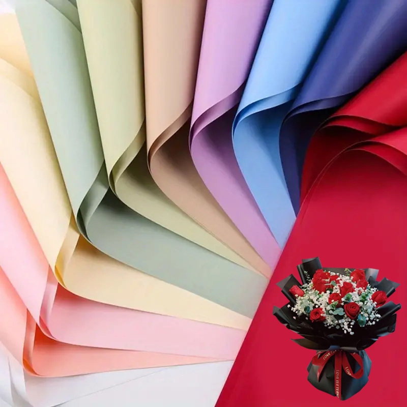 【20pcs】58*58cm Bouquet Wrapper Packaging Double Sided Color Flower ...