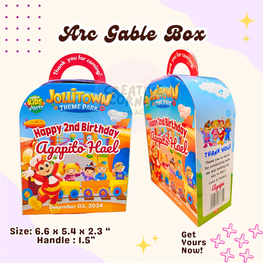 Personalized/Customized Arc Gable Box For Any Theme / Occasion ...