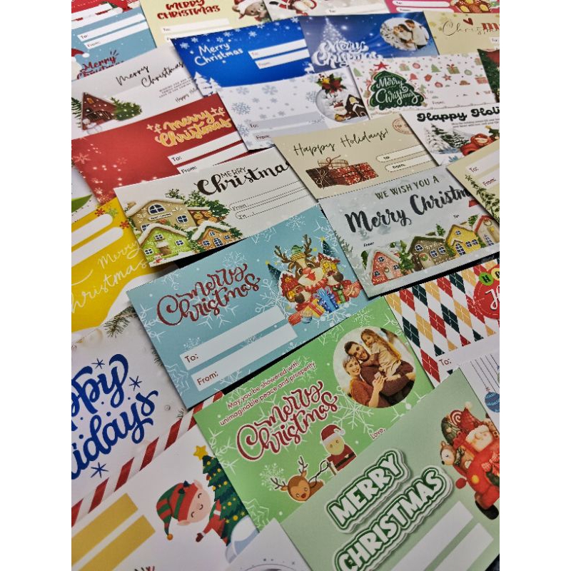 PERSONALIZED CHRISTMAS GIFT CARD/TAG (10PCS PER PACK) | Shopee Philippines