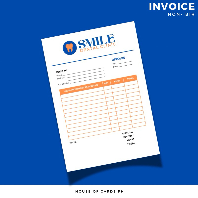 Customized Invoice pad (Non-BIR) | Shopee Philippines