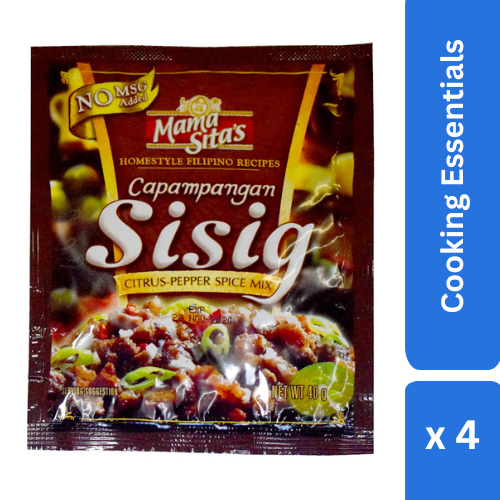 Mama Sita's Meal Mix Sisig Citrus Pepper Spice 40g , Bundle of 4 ...